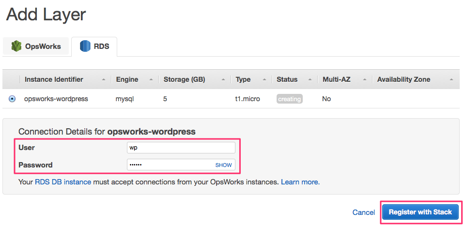 [新機能] AWS OpsWorksのRDSレイヤーを利用する | DevelopersIO
