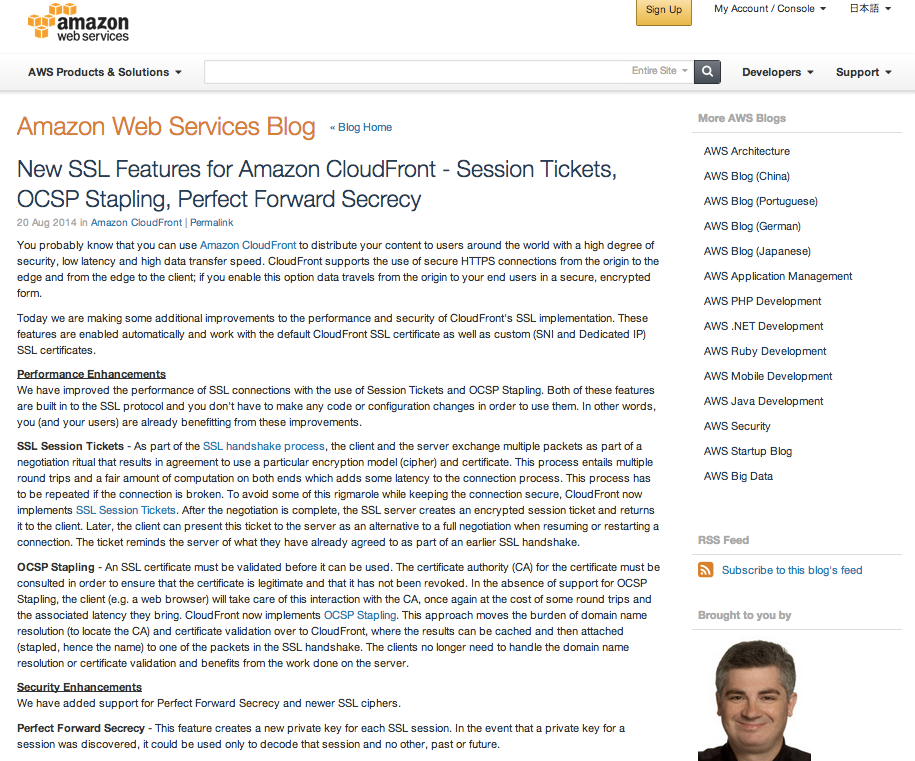 【新機能】Amazon CloudFrontがSSLセッションチケットに対応しました | DevelopersIO