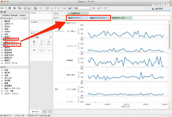 スパークラインチャート(Sparkline Chart)の作成｜Tableau Software Tips&Viz Advent ...