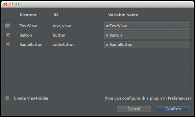 [Android]ButterKnife の View Injection コードを一発自動生成するプラグイン『ButterKnifeZelezny』 | DevelopersIO
