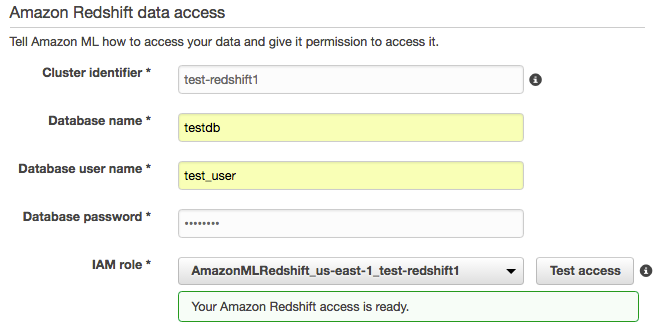 Amazon Machine Learningコンソール上でAmazon Redshiftへ接続するためのIAMロールを作成できるようになりました | DevelopersIO