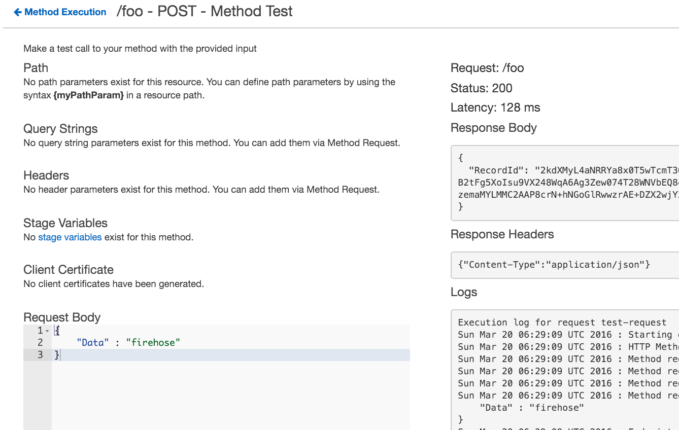 Amazon Api Gatewayでaws Service Proxyを使ってkinesis Firehoseにアクセスする