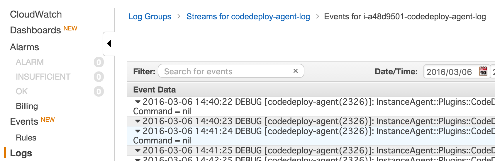 AWS CodeDeployエージェントログをCloudwatch Logsに転送する | DevelopersIO