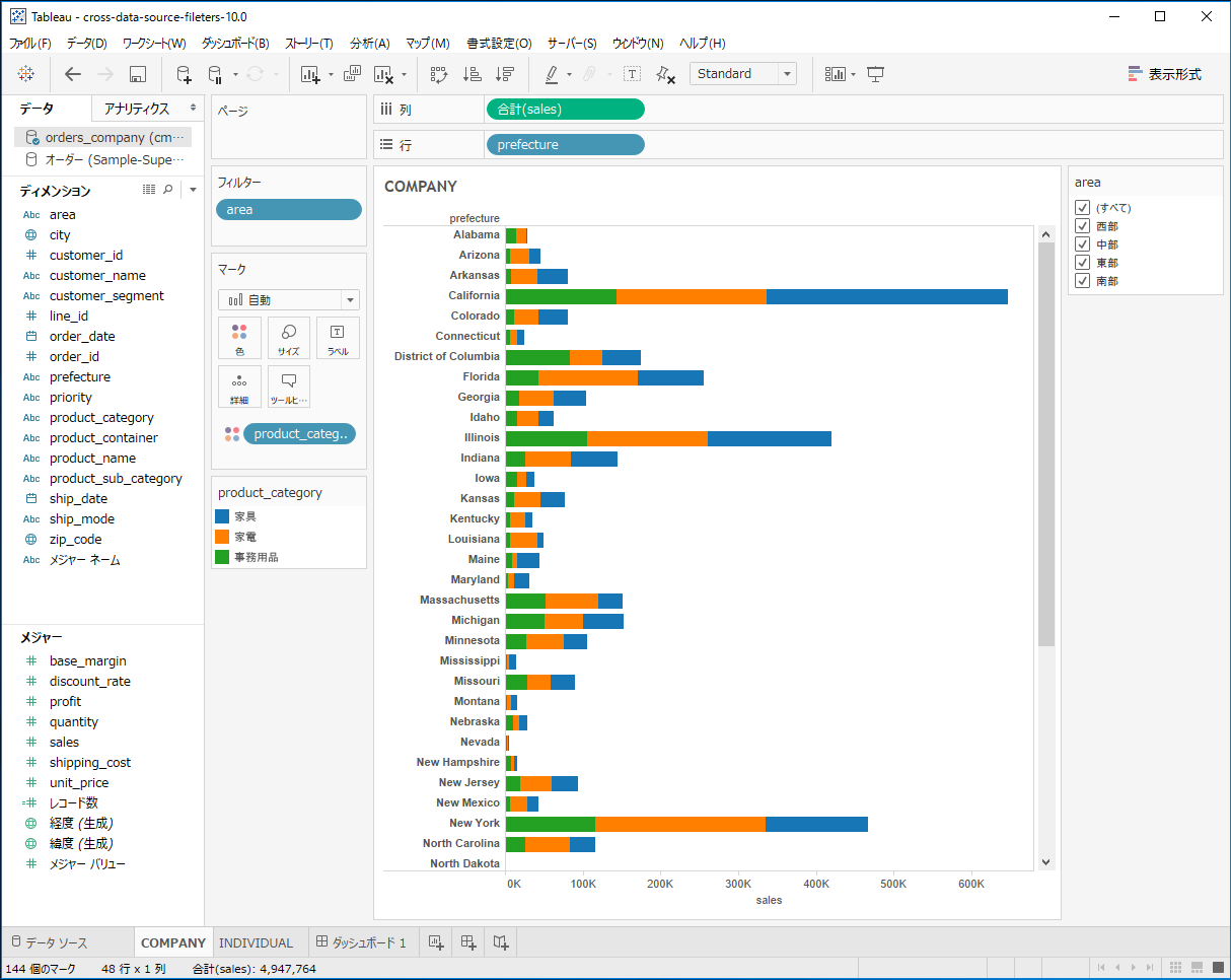 Tableau 10 新機能 : クロスデータソースフィルター #tableau | DevelopersIO