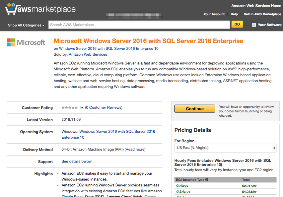 Amazon EC2でMicrosoft SQL Server Enterprise Editionのライセンス込みAMIが使えるリージョンが ...