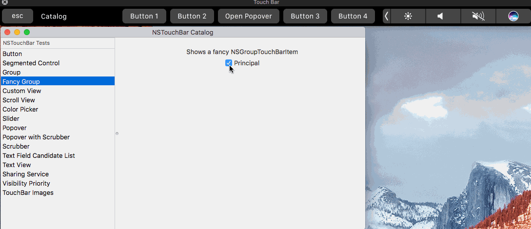 [Xcode 8.1] サンプルコードからTouchBarのAPIを理解する#4 NSTouchBar CatalogのFancy Groupの構造と処理 | DevelopersIO