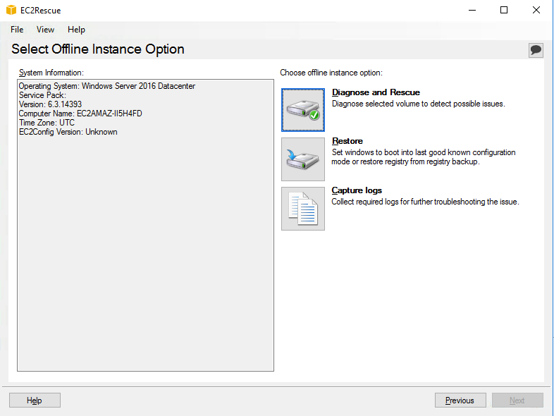 Amazon EC2のWindows用復旧ツール『EC2Rescue』が利用可能になりました | DevelopersIO
