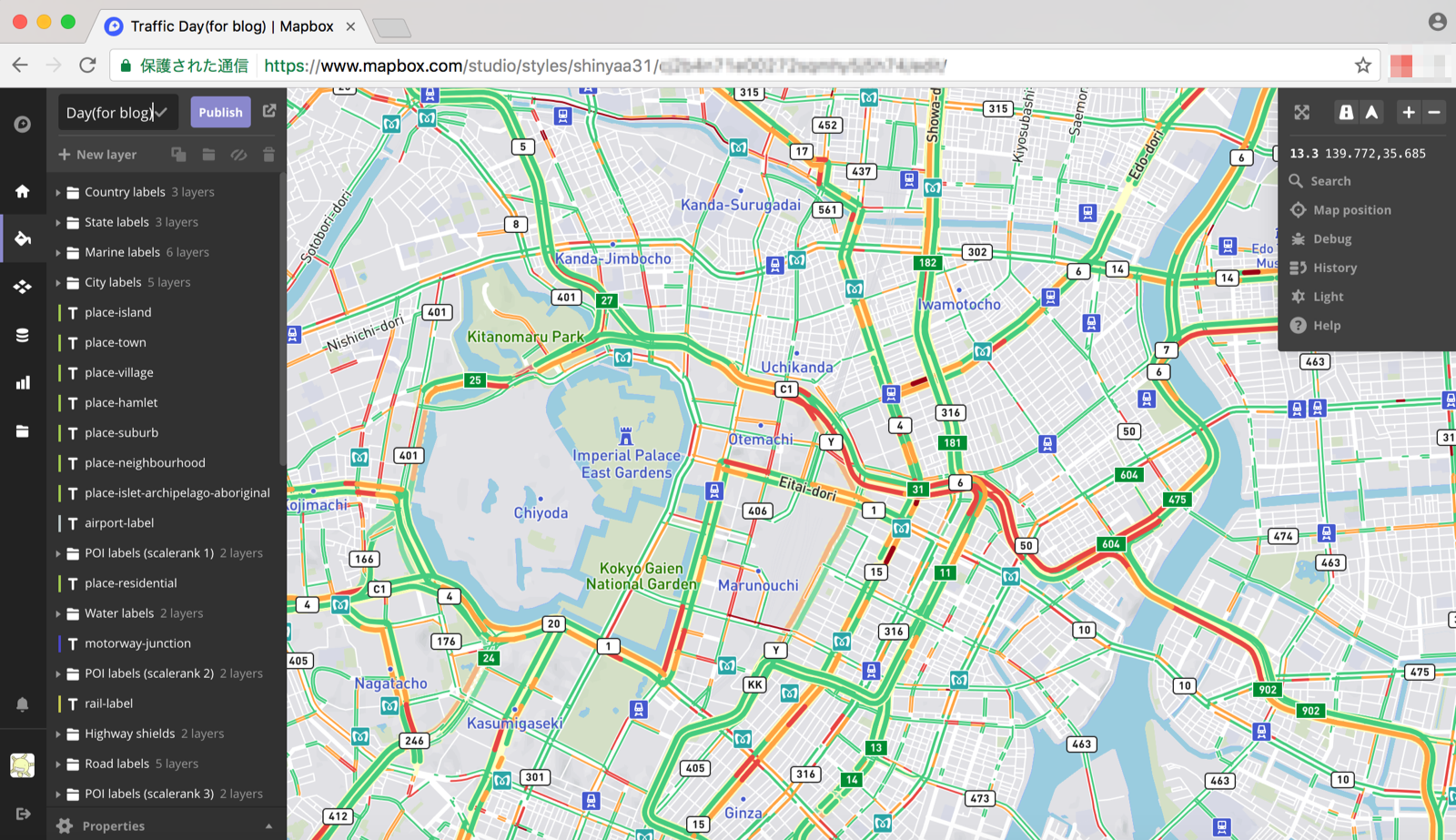 Tableau＆Mapbox連携：Mapboxで『道路の渋滞情報』に関する地図が使えるようになりました #mapbox #tableau | DevelopersIO