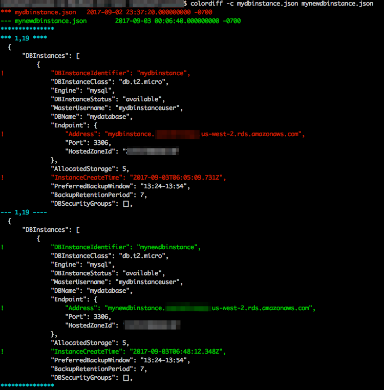 AWS CLIの実行結果の比較をcolordiffコマンドで確認する | DevelopersIO