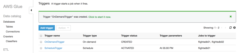 AWS Glue 実践入門：Triggerを使ってスケジュールやJob完了イベントでJobを実行する | DevelopersIO