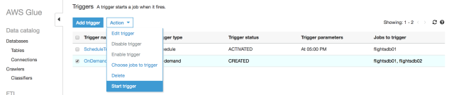 AWS Glue 実践入門：Triggerを使ってスケジュールやJob完了イベントでJobを実行する | DevelopersIO