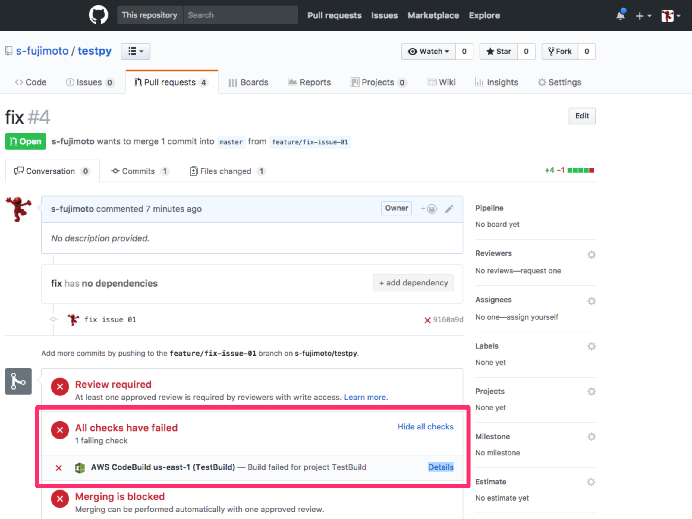 CodeBuild で GitHub のプルリクエストを自動ビルドして、結果を表示する | DevelopersIO