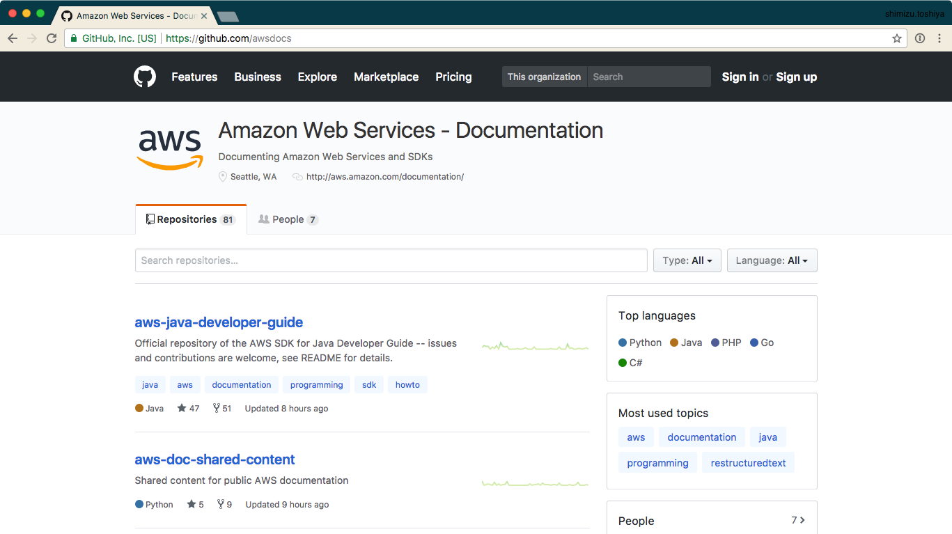 GitHubに公開されているAWSドキュメントのopen source versionを参照してみた | DevelopersIO