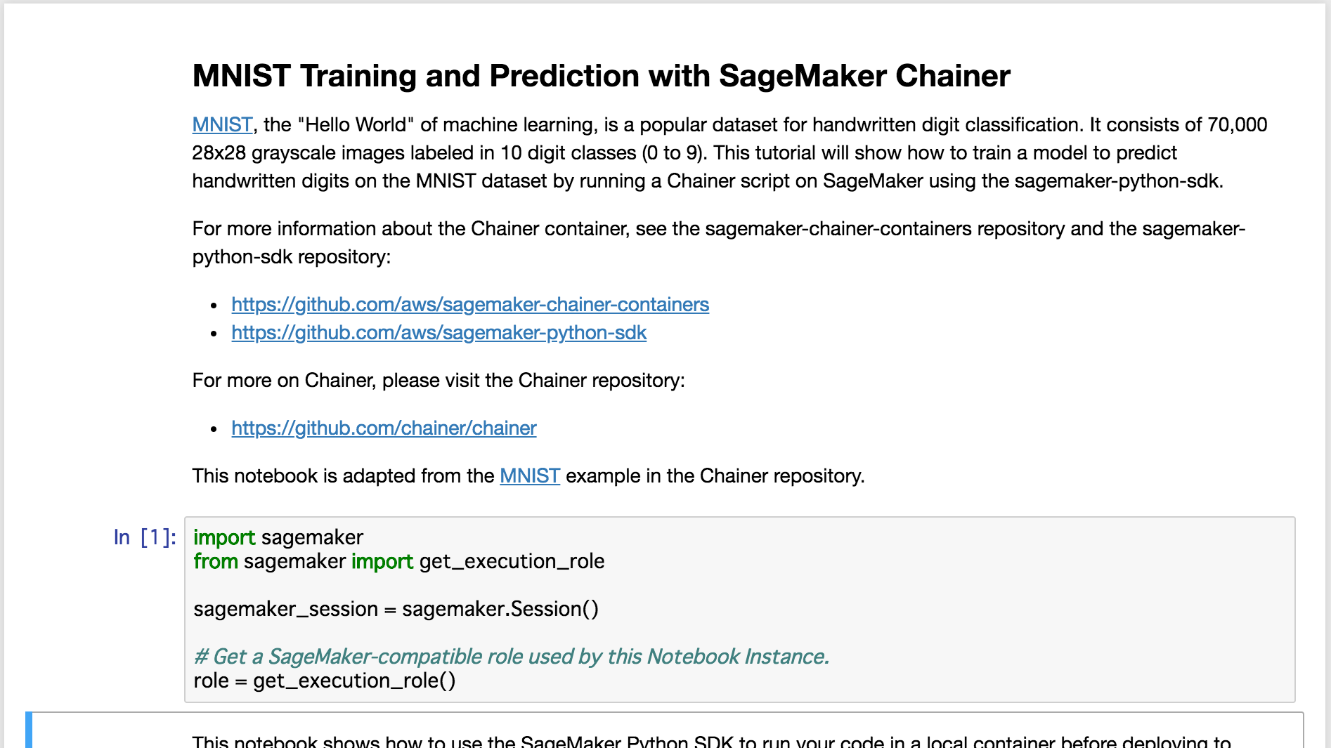 Amazon SageMakerでChainerのMNISTをさっそく試してみた #AWSSummit | DevelopersIO