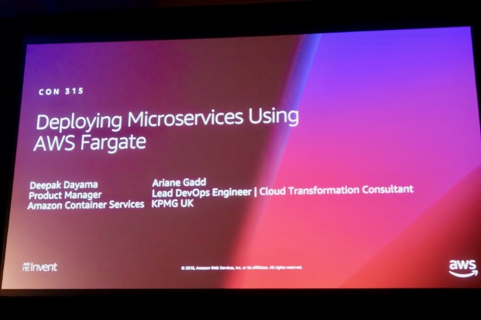 [レポート]AWS Fargateを利用したマイクロサービスの開発手法[CON315] #reinvent | DevelopersIO