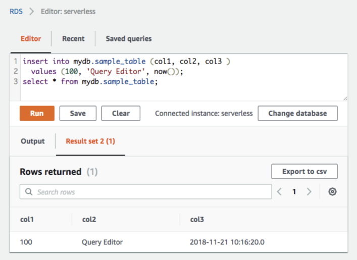 Amazon Aurora ServerlessでManagement Consoleからクエリが実行可能になりました | DevelopersIO