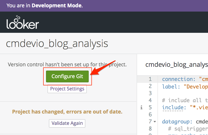 LookerのプロジェクトをGitリポジトリと連携する #looker | DevelopersIO