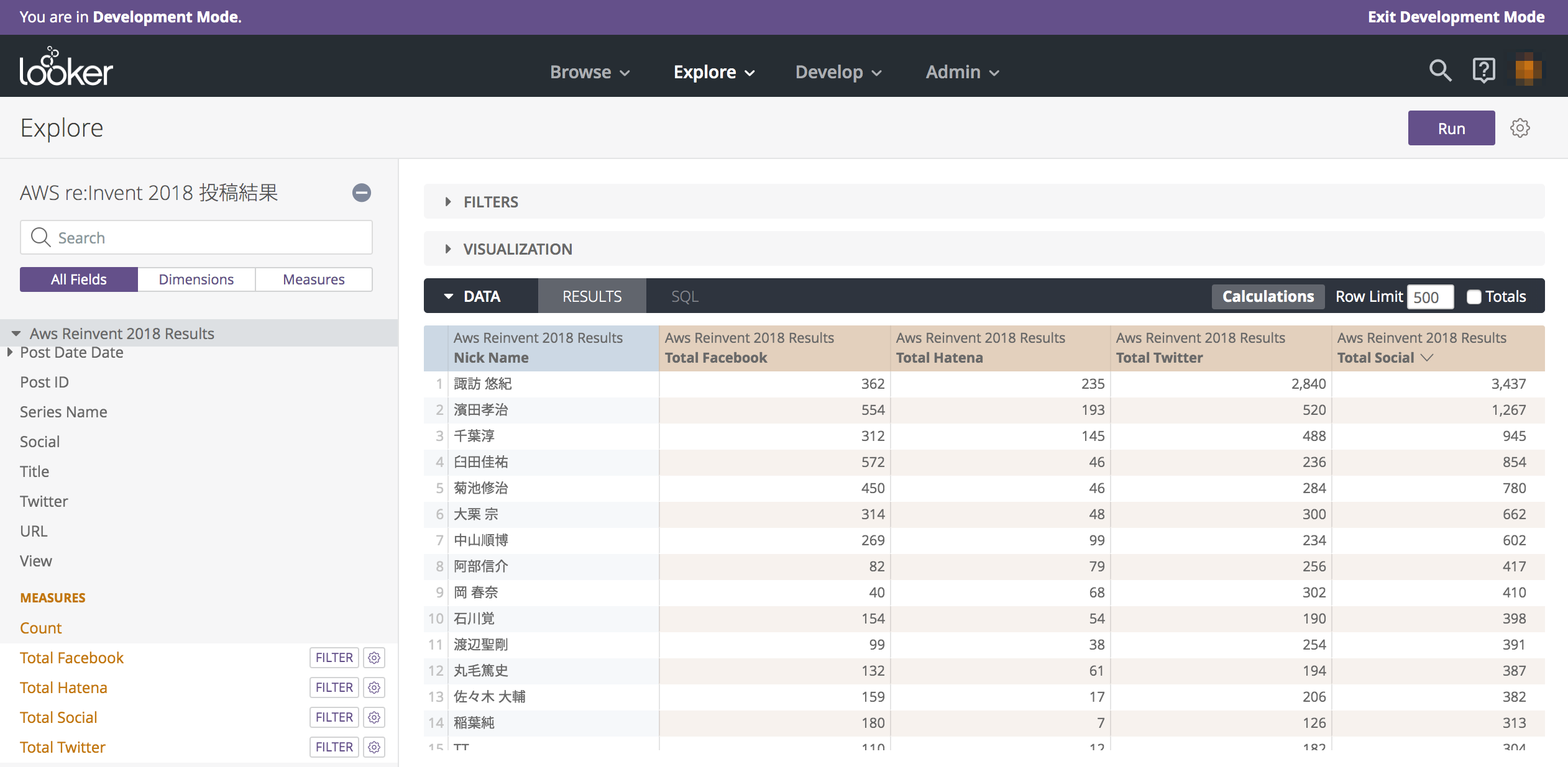 Lookerで利用可能な「派生テーブル」を試してみる(SQL派生テーブル) #looker | DevelopersIO