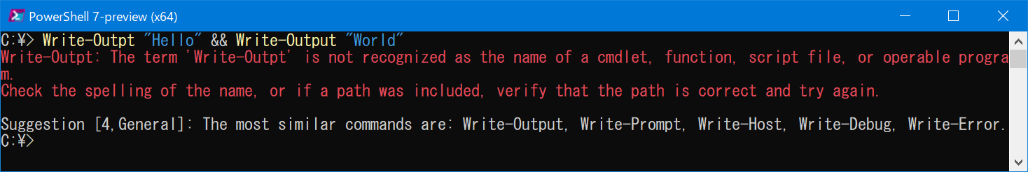 Powershell 7 からpipeline Chain Operators Andand と が使える様になります Developersio