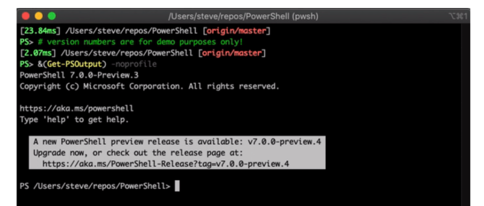 PowerShell 7 からアップデートの通知機能が導入されます | DevelopersIO