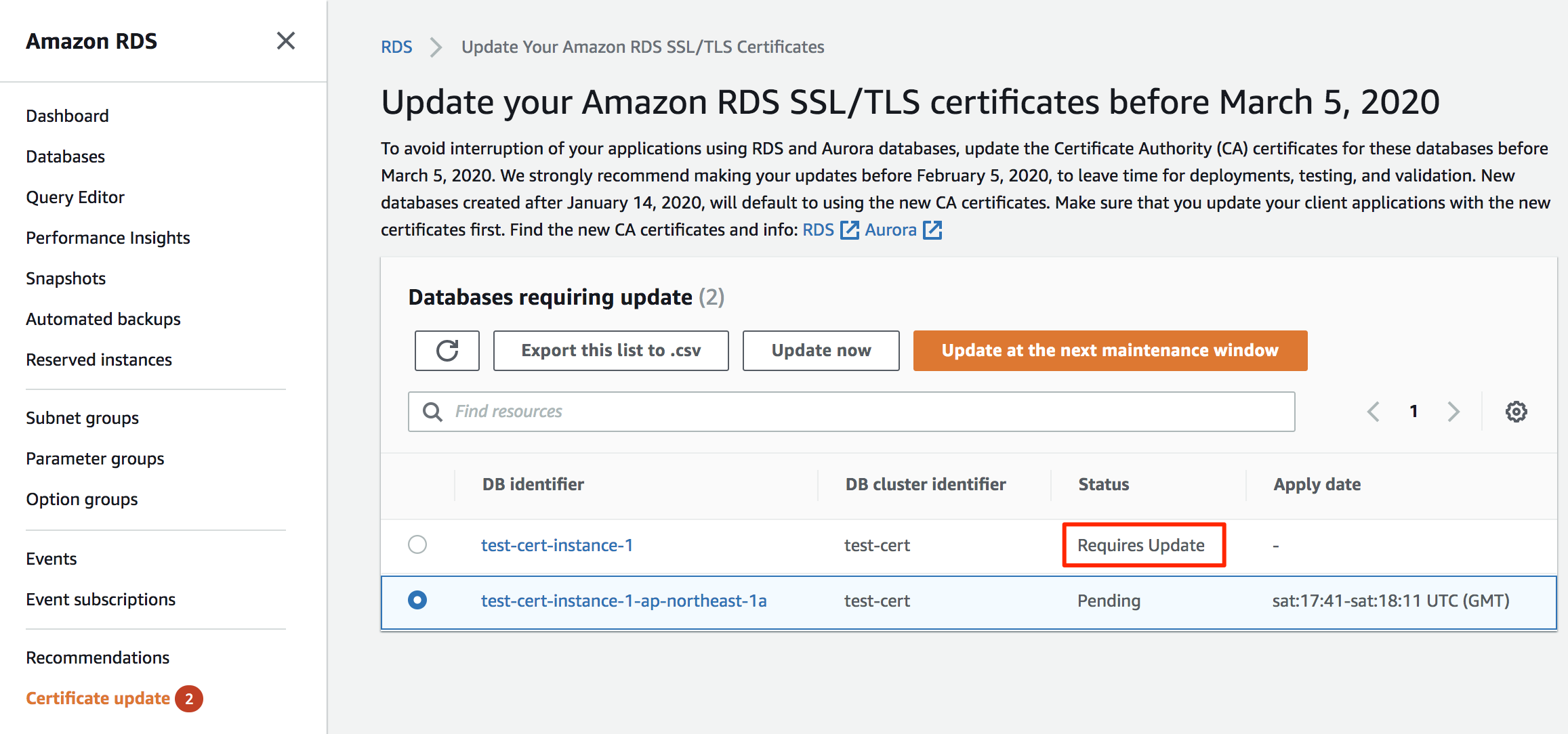 いつ来るの？Amazon Relational Database Service (RDS)/Amazon Auroraの「保留中のメンテナンス」の「next window」について ...