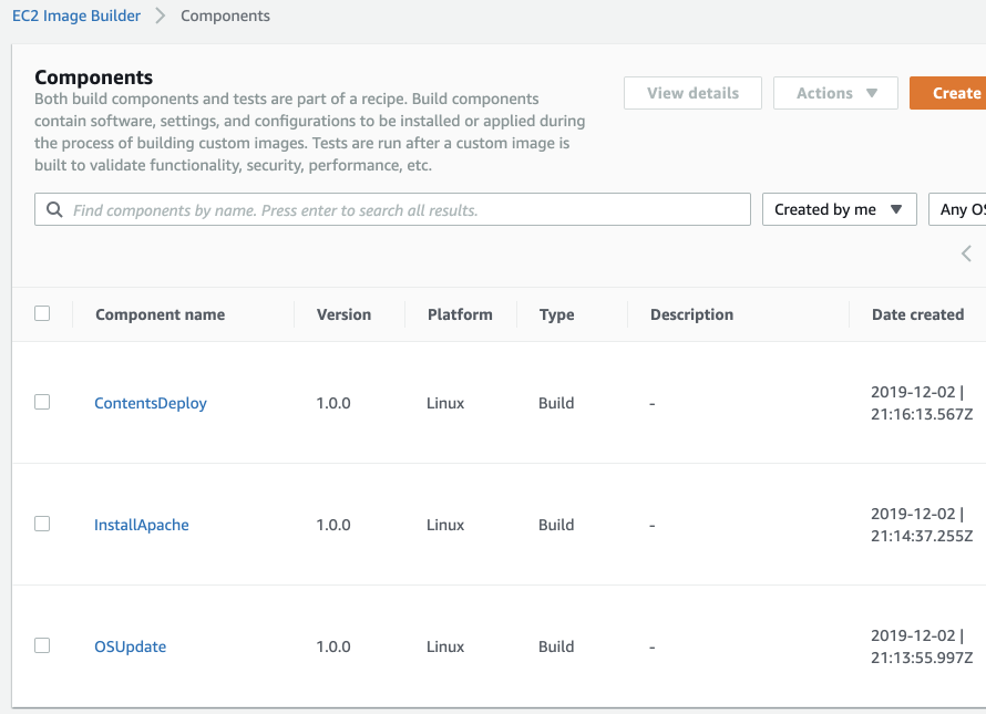 [re:Invent 2019] EC2 Image Builder で複数コンポーネントを実行してみた #reinvent | DevelopersIO
