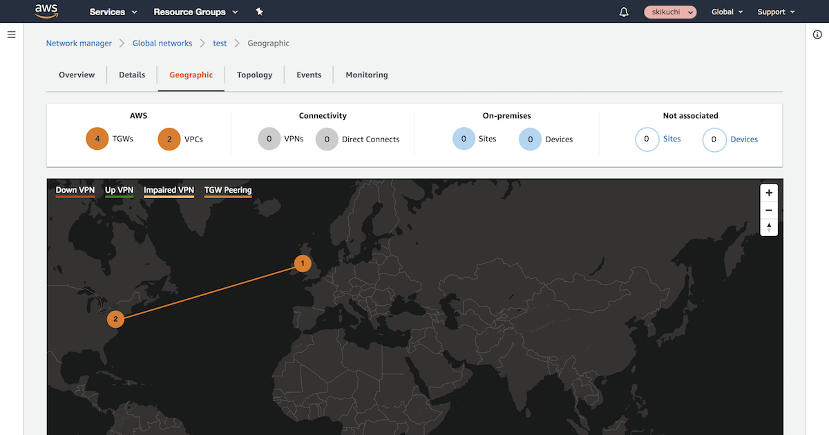 [新サービス] グローバルなネットワーク構成が一目瞭然！AWS Transit Gateway Network Manager を使ってみた ...