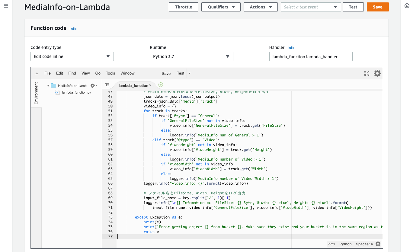 MediaInfoをAWS Lambda (Python)で使って動画ファイルのメタ情報を取得してみた | DevelopersIO