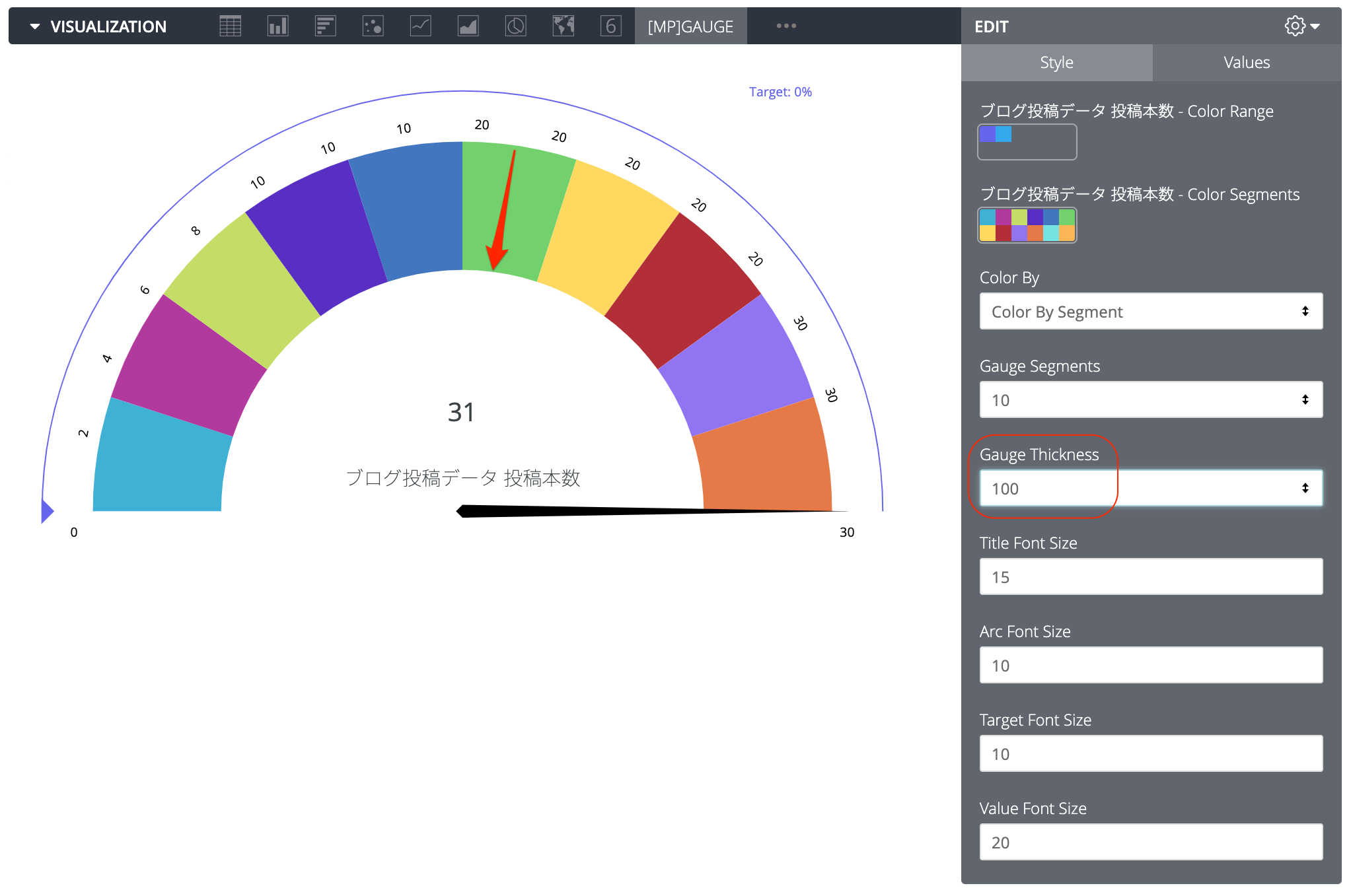 Lookerの可視化(Vizualization)で何が出来るか確認してみる – ゲージ(Gauge)編 #looker | DevelopersIO