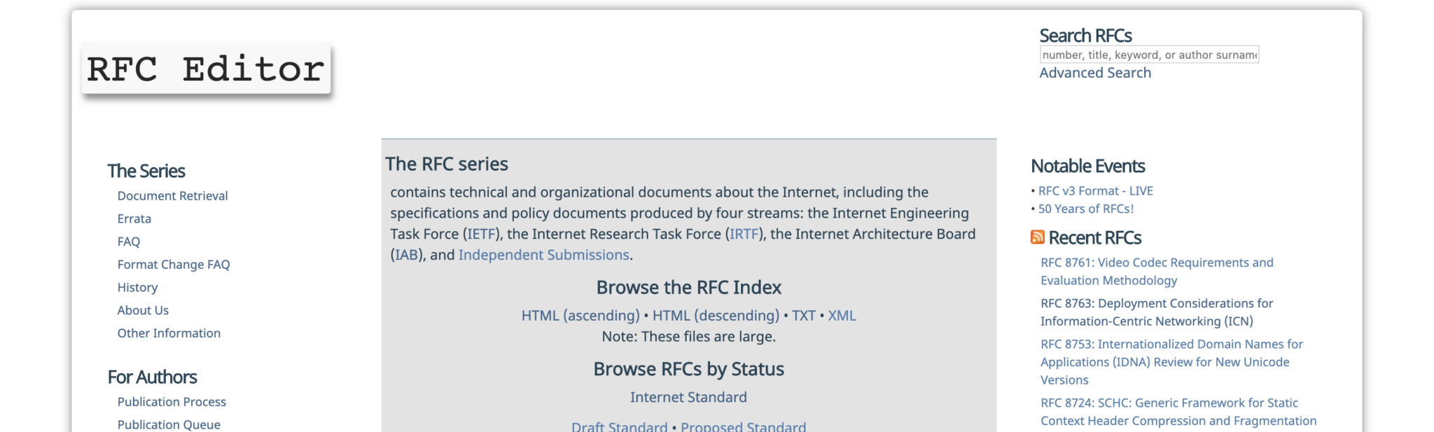 RFCを検索する「RFC Editor」を触ってみた | DevelopersIO