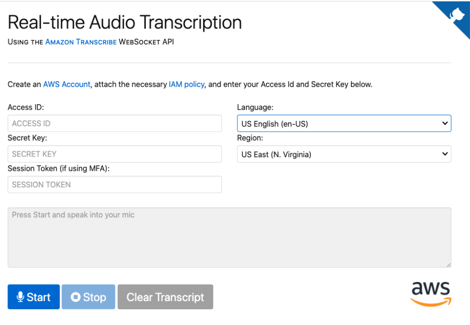 YouTube の英語音声をリアルタイムで文字起こししたくて Amazon Transcribe で試してみた | DevelopersIO