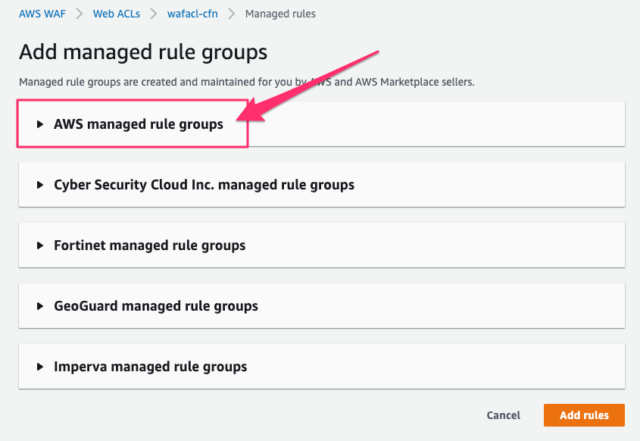 AWS Managed Rules for AWS WAFの検知ログ生成アクセスパターン集 | DevelopersIO