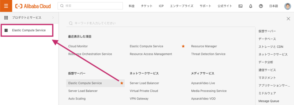 Alibaba Cloud のコンソールをのぞいてみた | DevelopersIO