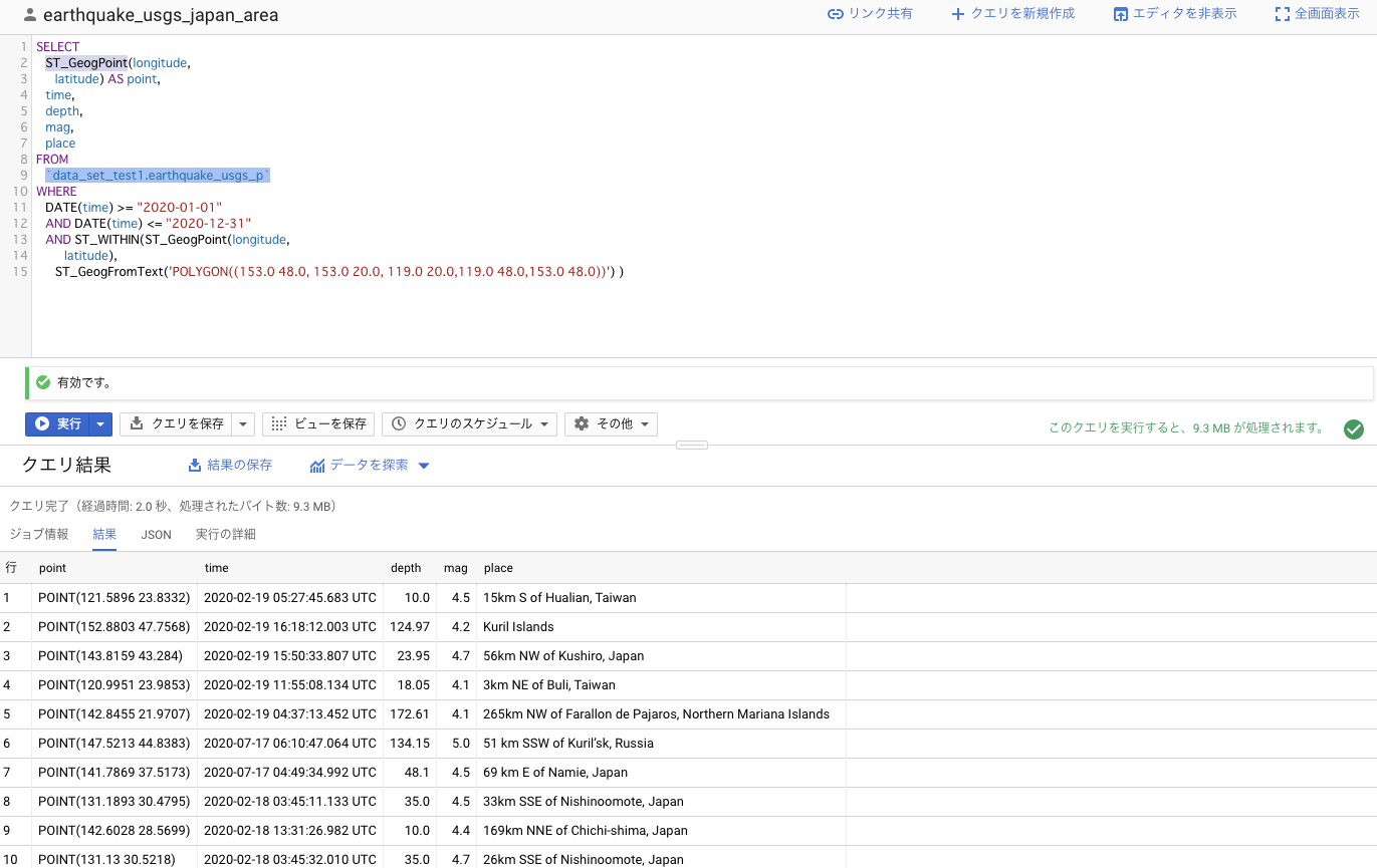 BigQuery Geo Vizで地理空間データの可視化を行う(BigQuery GIS) | DevelopersIO