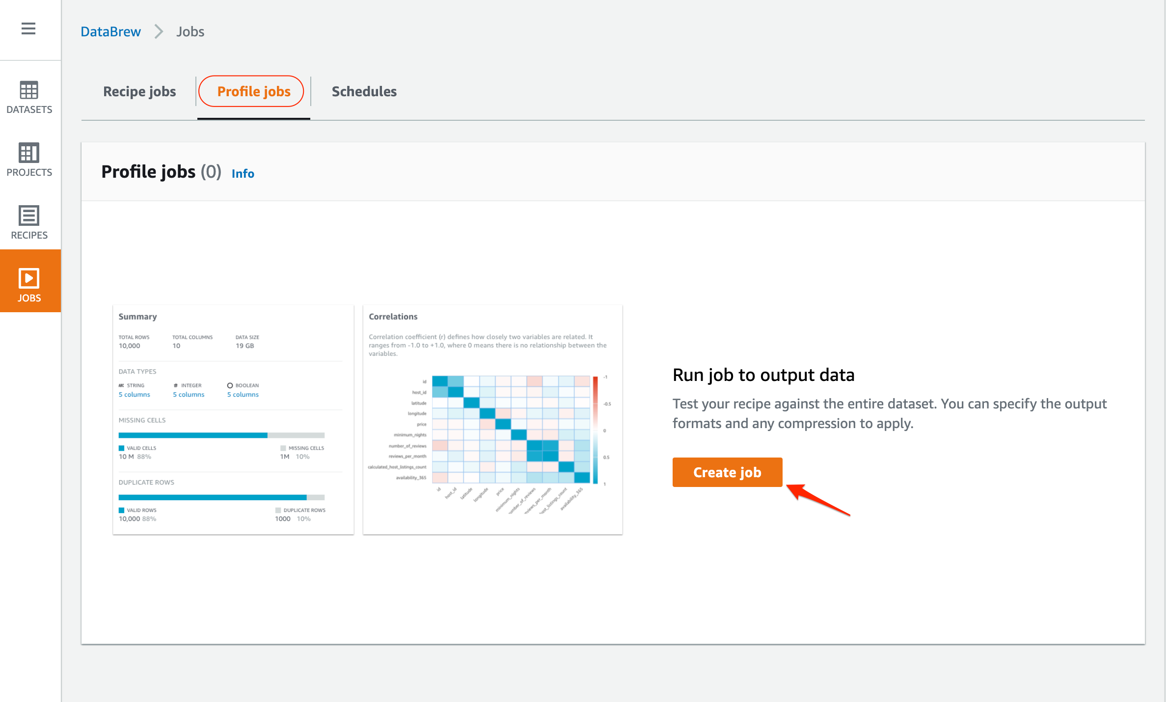 AWS Glue DataBrew入門チュートリアル実践 #5 – データプロファイルの作成と内容の確認 | DevelopersIO