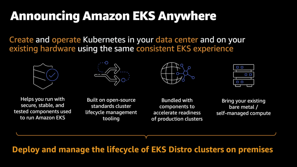 【レポート】新サービス！ オンプレミスのKubernetesクラスターを管理できるAmazon EKS Anywhere #EMB018 # ...