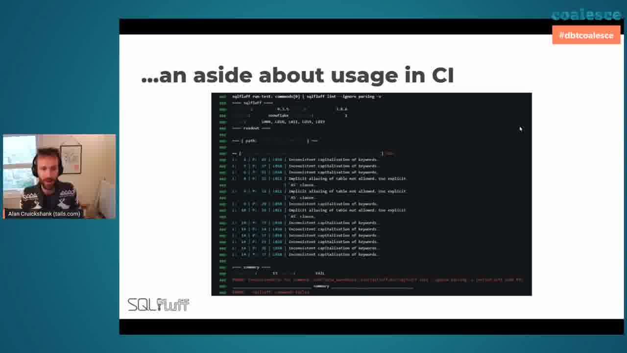 [レポート] SQL用リンター「SQLFluff」 #dbtcoalesce | DevelopersIO