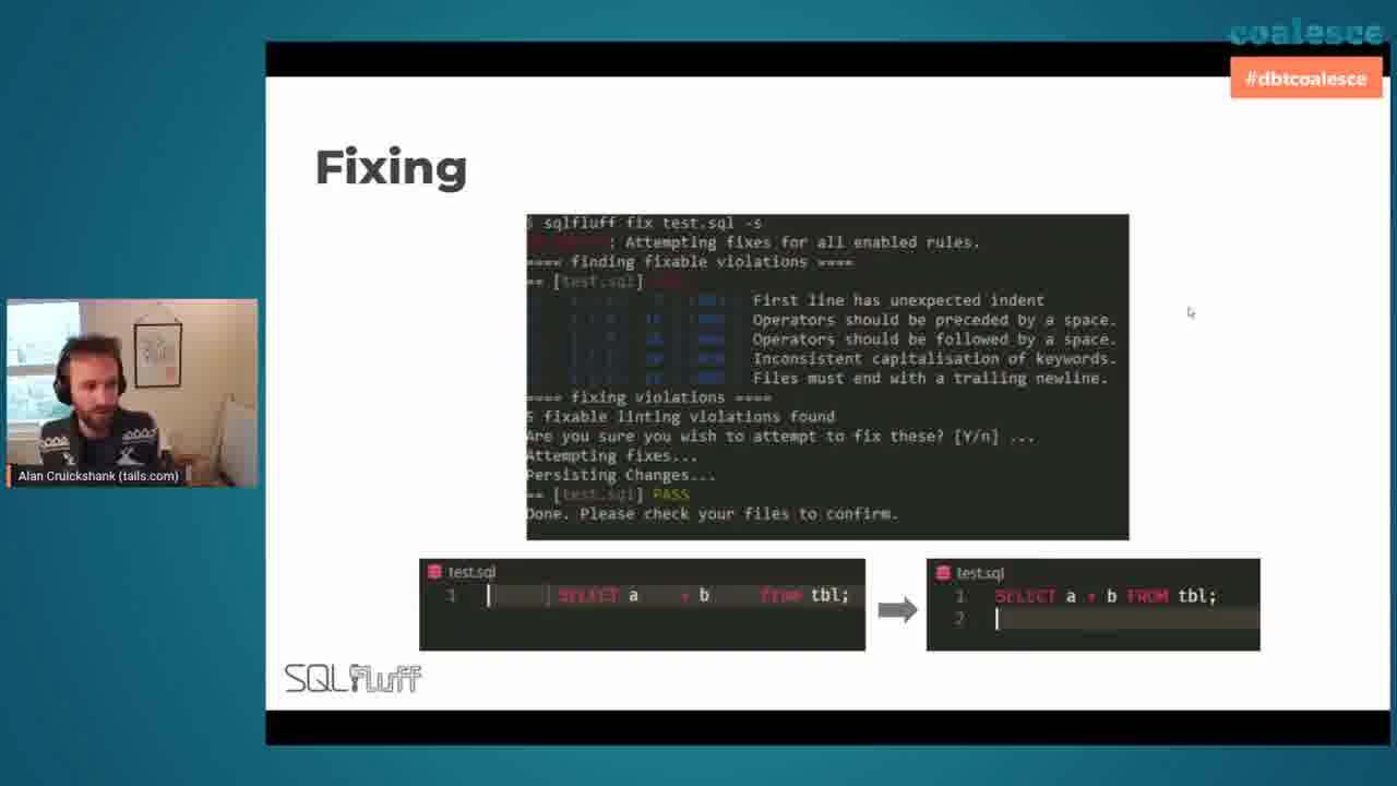 [レポート] SQL用リンター「SQLFluff」 #dbtcoalesce | DevelopersIO