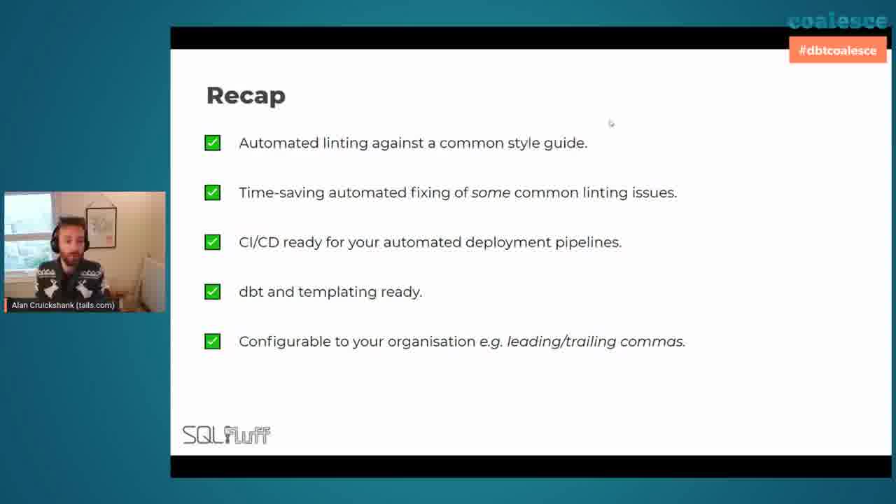 [レポート] SQL用リンター「SQLFluff」 #dbtcoalesce | DevelopersIO