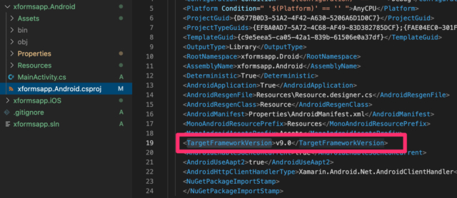 Android TargetFrameworkVersion変更箇所（Visual Studio for Mac） | DevelopersIO