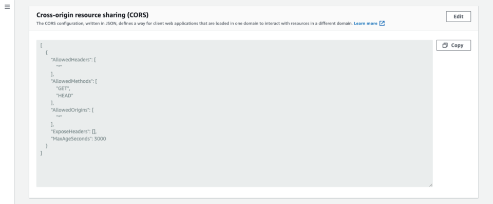 AWSマネジメントコンソールからのAmazon S3のCORS設定方法がJSON記法になっていました | DevelopersIO