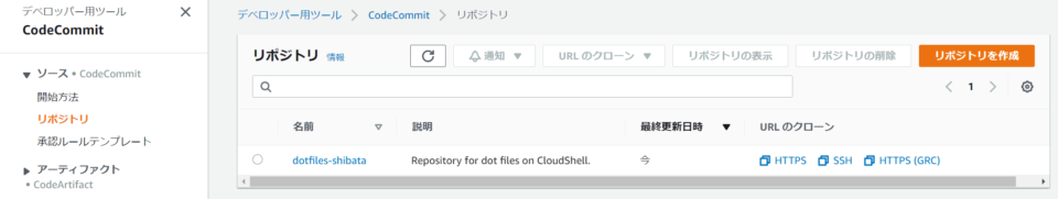 AWS CodeCommitを使ってAWS CloudShellのdotfilesを管理してみる | DevelopersIO