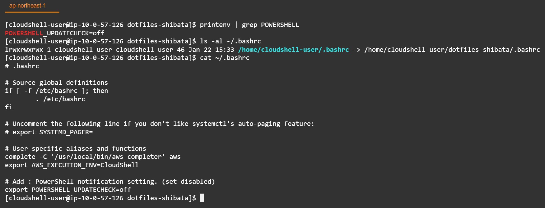 AWS CodeCommitを使ってAWS CloudShellのdotfilesを管理してみる | DevelopersIO