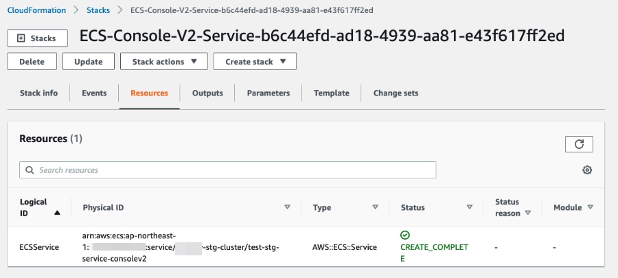[小ネタ] ECS Console v2 からサービスを作成するとCloudFormation経由で実行されます | DevelopersIO