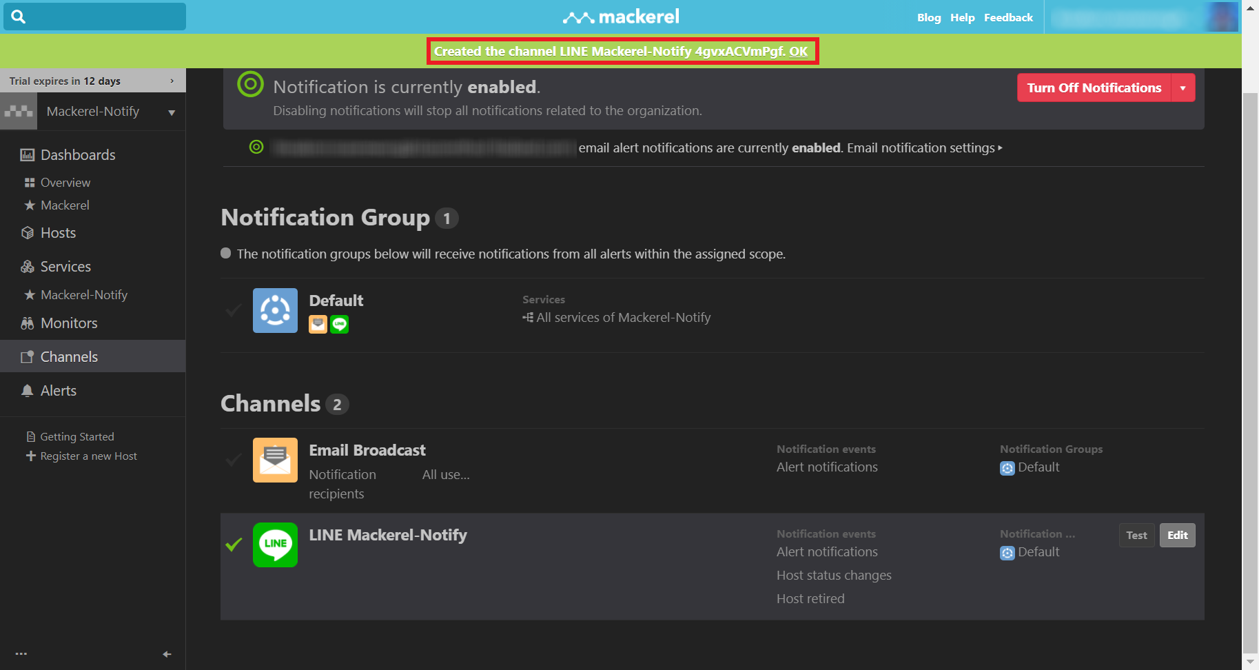 การตั้งค่า Line Notify เพื่อรับการแจ้งเตือนเซิร์ฟเวอร์จาก Mackerel อย่างละเอียด | DevelopersIO