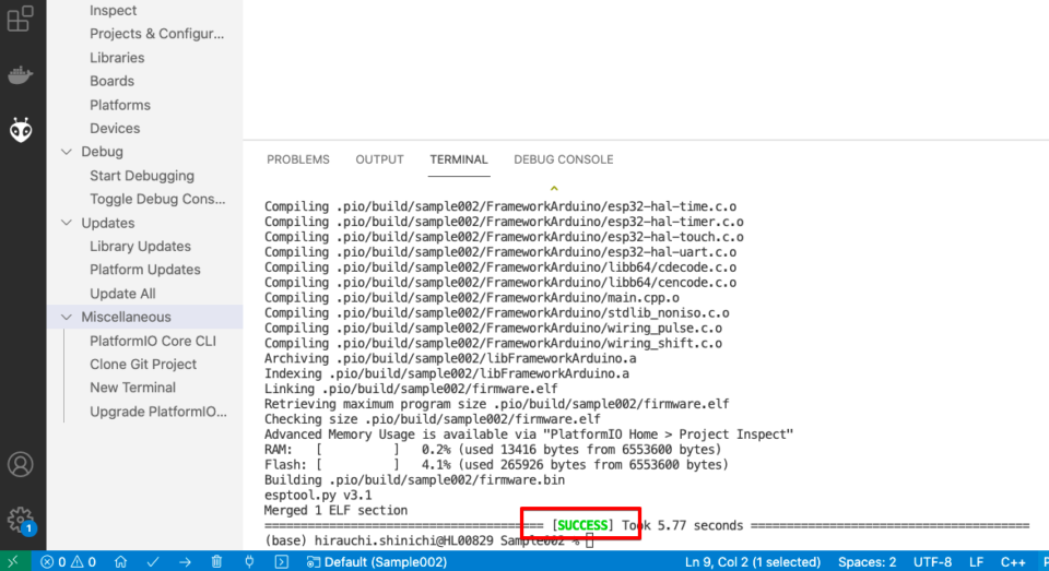 [M5Stack Core2 for AWS] PlatformIO を使用して、ArduinoでHello Worldしてみました | DevelopersIO