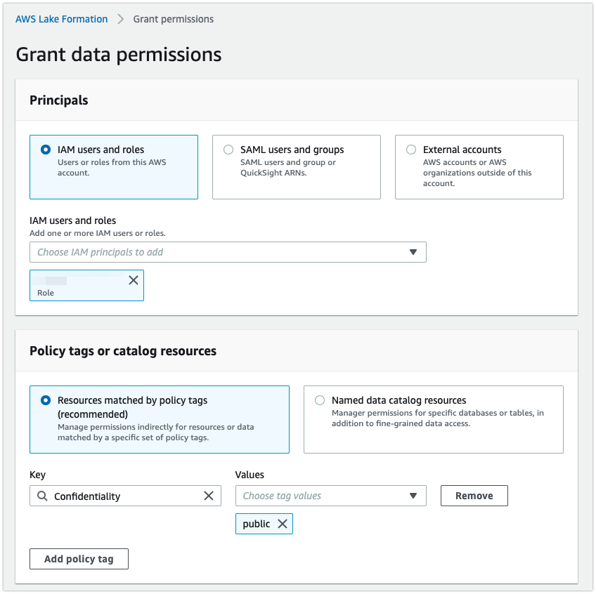 AWS Lake FormationでTBAC(Tag-Based Access Control)を利用して権限制御をしてみた ...