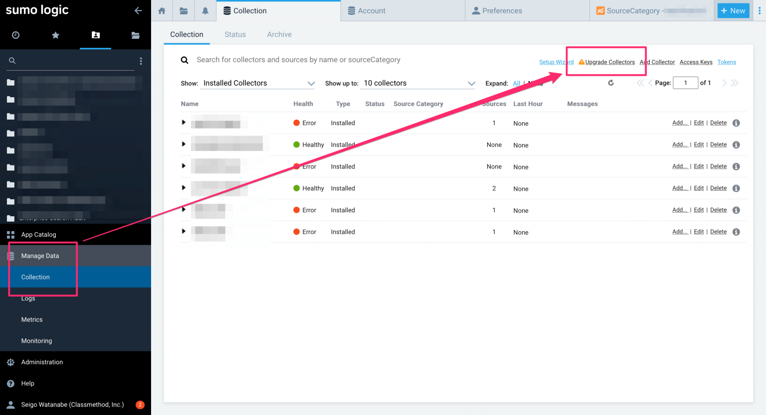 Installed Collectorをリモートでバージョンアップする #sumologic | DevelopersIO