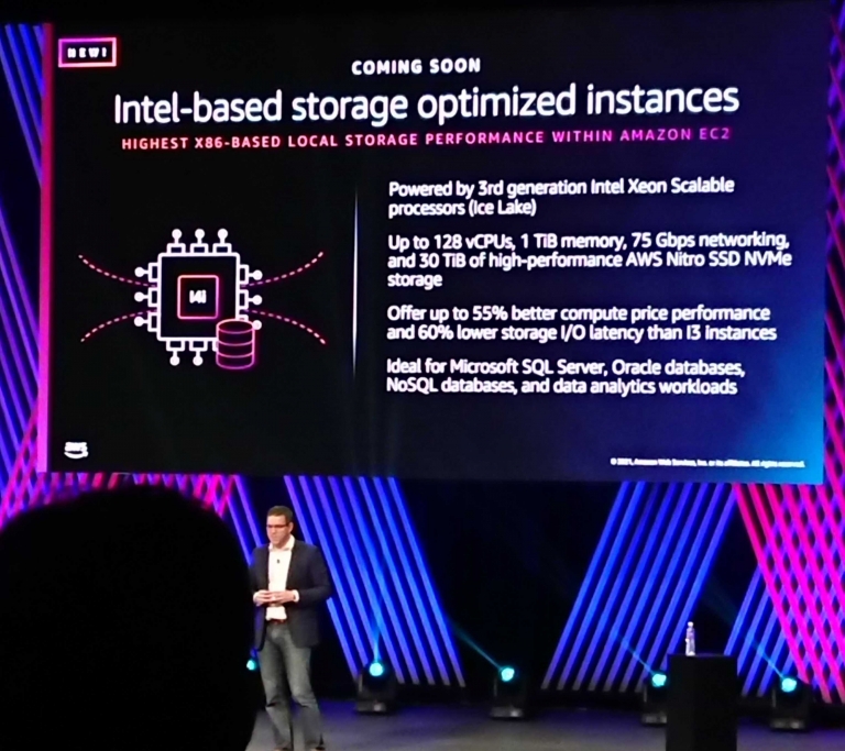 [速報] 新しいストレージ最適化 EC2 インスタンス I4i が発表されました #reinvent | DevelopersIO