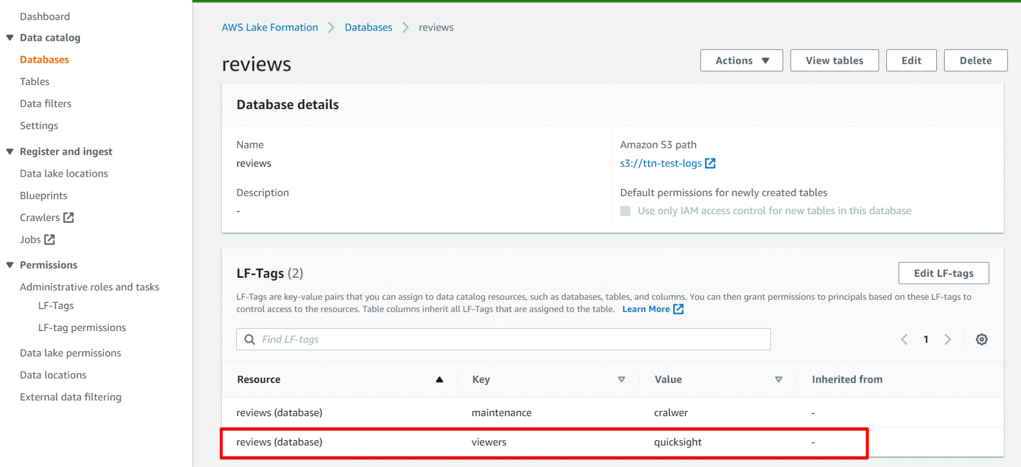 Lake Formationで管理するTableにQuickSightからアクセスする（LF-Tagの利用） | DevelopersIO